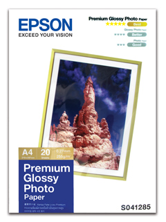 Purchase Epson A4 Premium Glossy Photo Paper - 20 Sheets (255gsm) - C13S041285 | Epson Australia